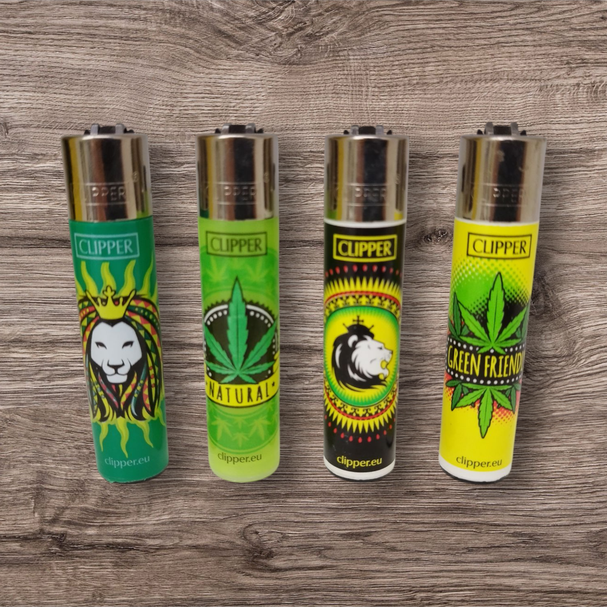 Clipper Large 4er Set - Green Friendly - Red Pin – Clipper-Headshop