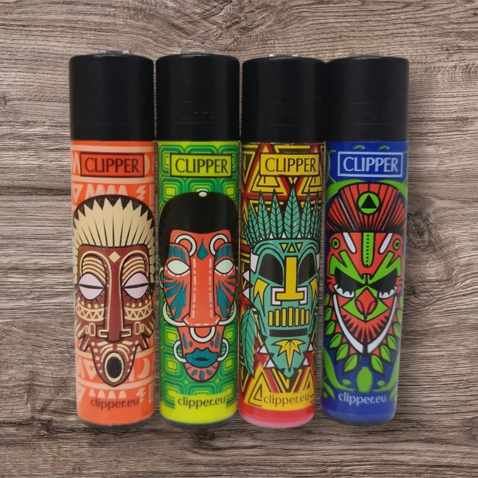 Clipper Large 4er Set - African Mask - – Clipper-Headshop