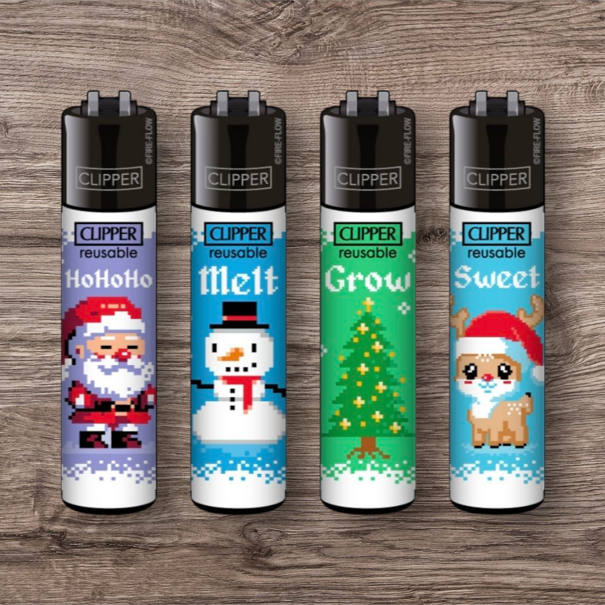 Clipper large 4er Set - Winter Pixel - – Clipper-Headshop
